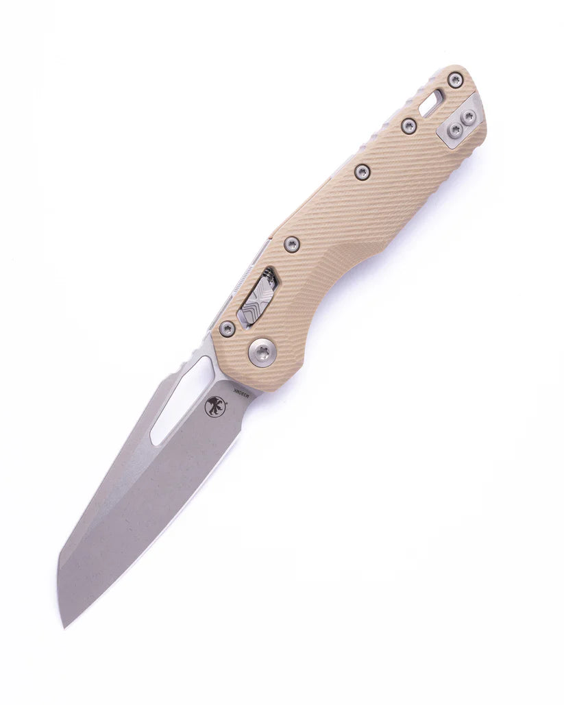 Microtech MSI® S/E – Fluted Tan G-10, Apocalyptic® Finish 210-10APFLGT ...
