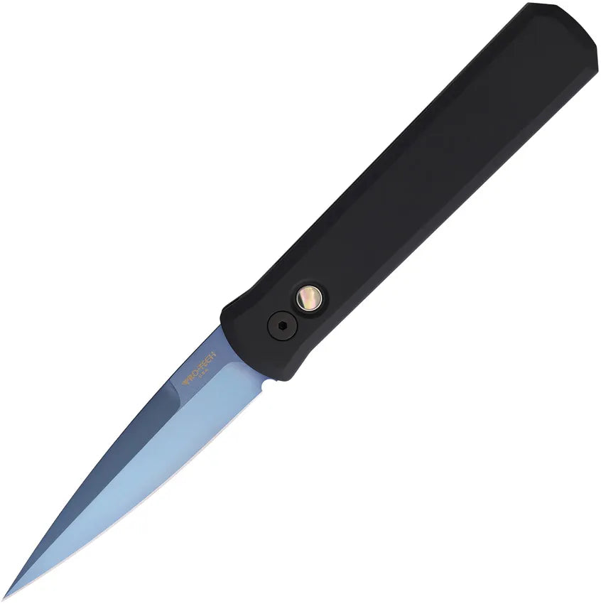 Pro-Tech® Godfather Automatic Knife – Sapphire Blue PVD 154CM (Model 9 ...