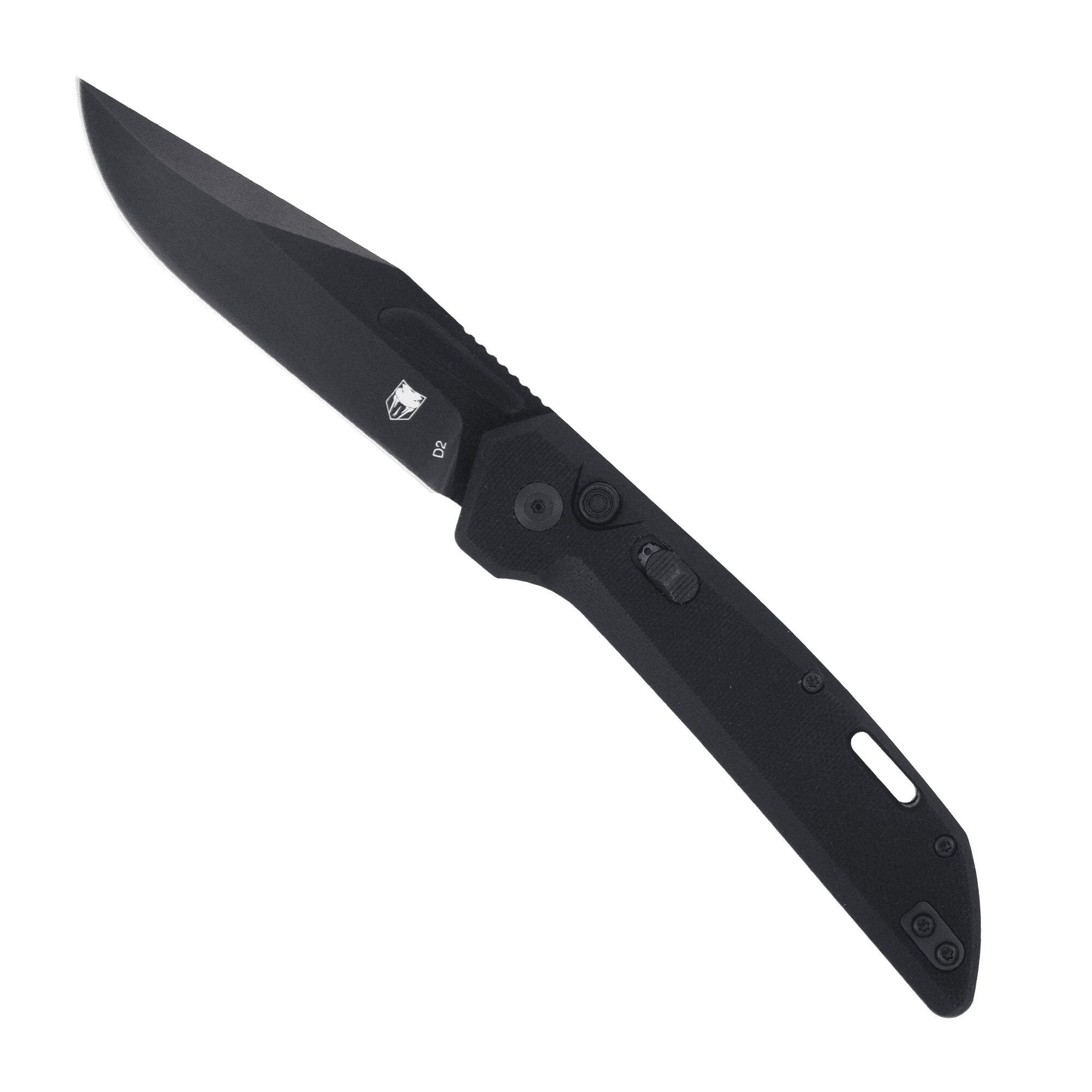 CobraTec Naja push button Automatic Black Knife – Rugged Precision wit ...